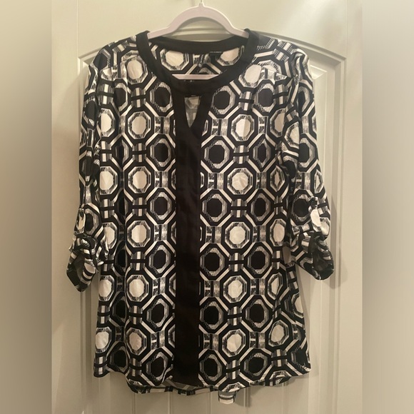 new directions | Tops | New Direction Black And White Medium Blouse ...
